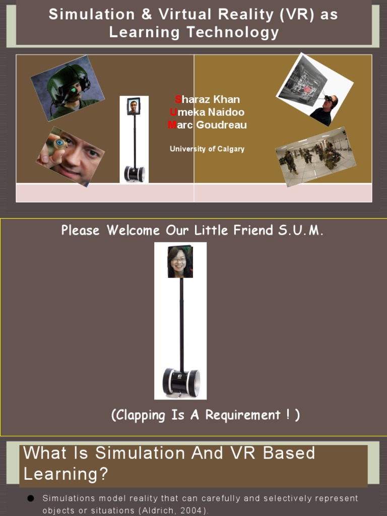 Simulation & Virtual Reality (VR) As Learning Technology | PDF | Virtual Reality | Simulation