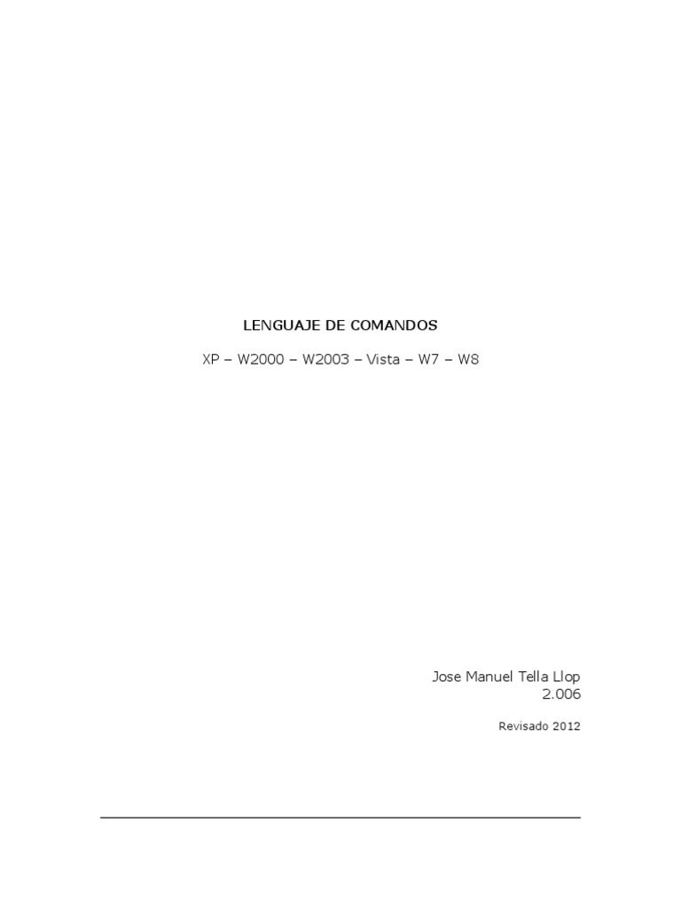 Lenguaje de Comandos | PDF