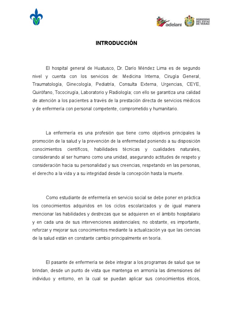 Informe Final de Servicio Social | PDF | Enfermería | Cirugía Informe Final de Servicio Social | PDF | Enfermería | Cirugía