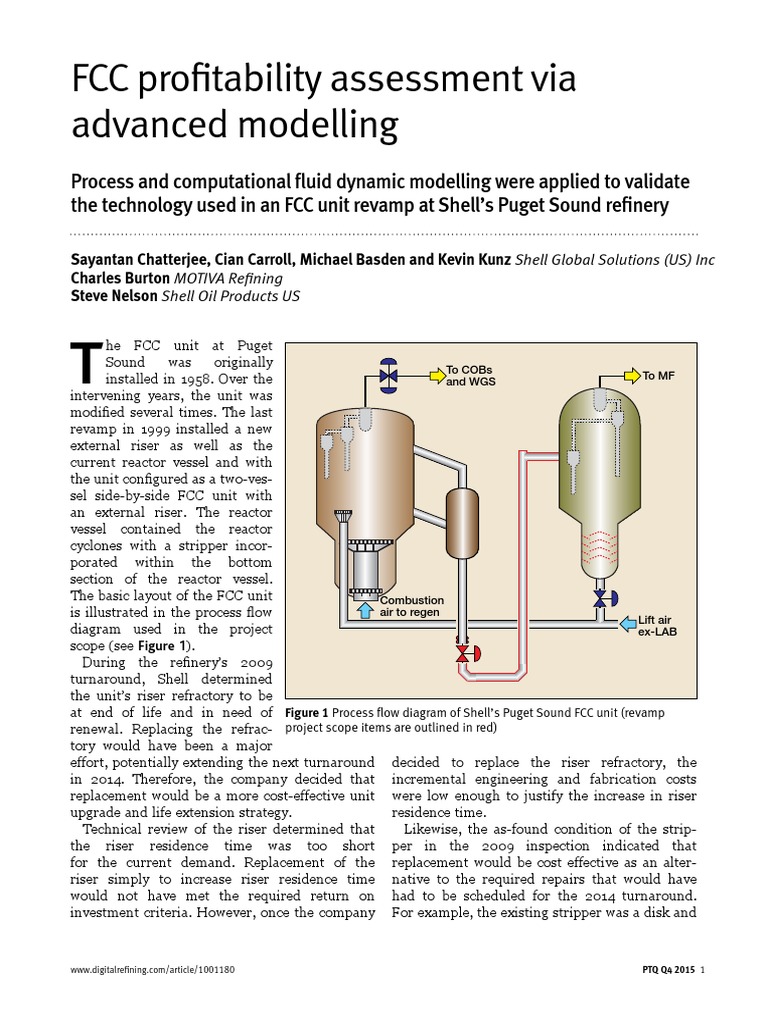 FCC Profitability Assessment Via Advanced Modeling | PDF ...