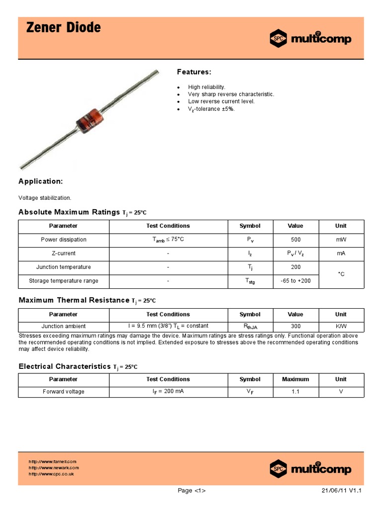 Zenner | PDF | Diode | Electrical Engineering
