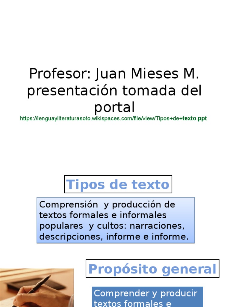Tipos de Textos, Formales e Informales | Descargar gratis PDF ...