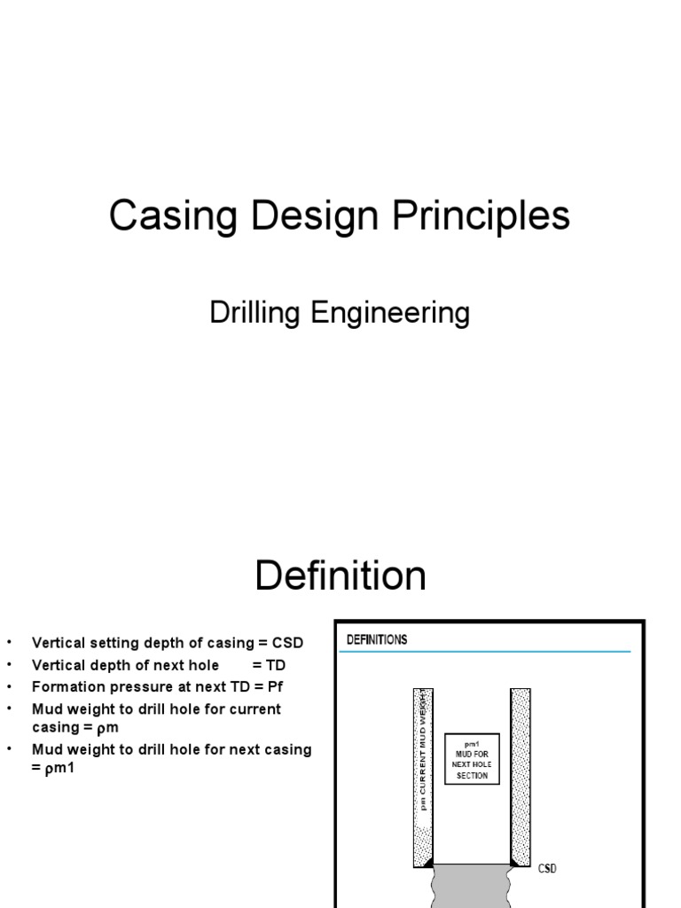 Casing Design Principles | PDF | Casing (Borehole) | Pressure