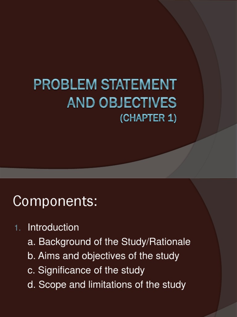 Problem Statement and Objectives | PDF | Mangrove | Drosophila Melanogaster