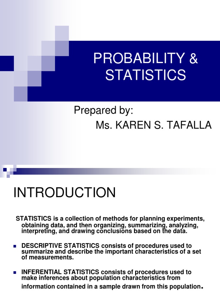 Statistics Guide on Probability, Descriptive Stats, Frequency ...