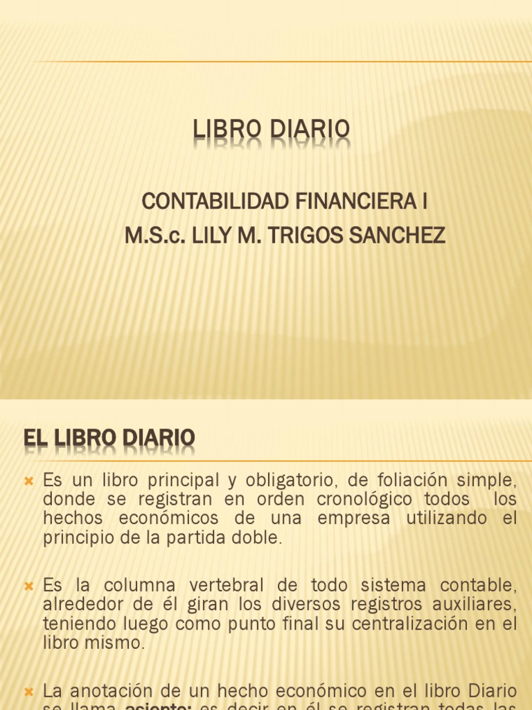 Guía Completa del Libro Diario Contable | PDF | Contabilidad | Hoja de ...