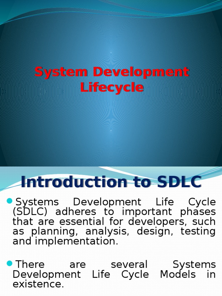 Lec3 & 4 - System Development Lifecycle | Download Free PDF | Software Development Process ...