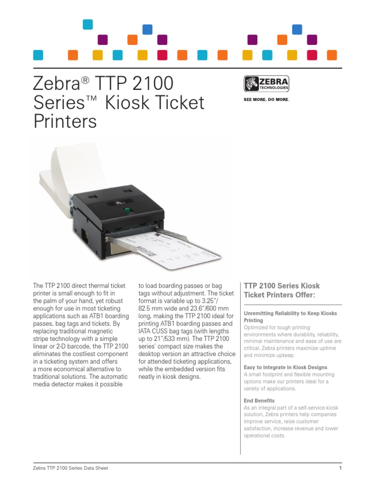 Zebra Ticket & BP Printer | PDF | Printer (Computing) | Barcode