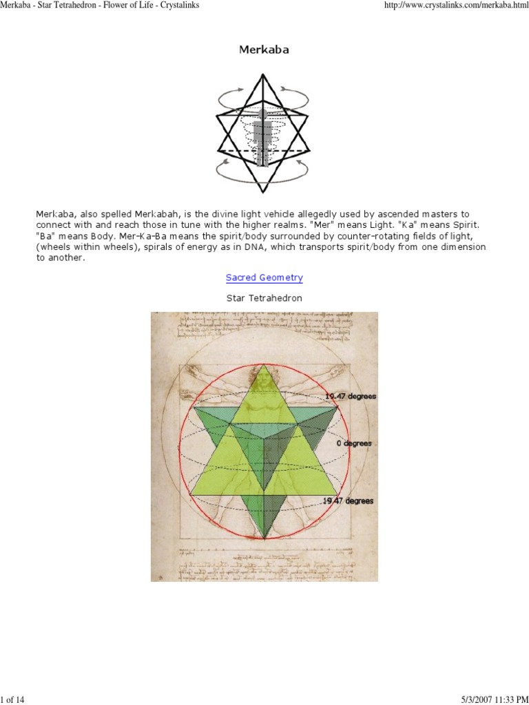 Understanding the Merkaba Tetrahedron | PDF | Religion And Belief | Torah