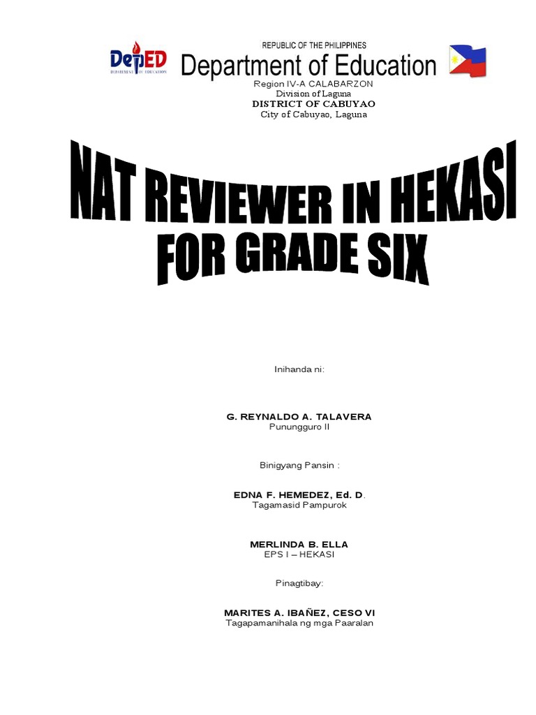 Nat Reviewer of Grade Six ALL | PDF