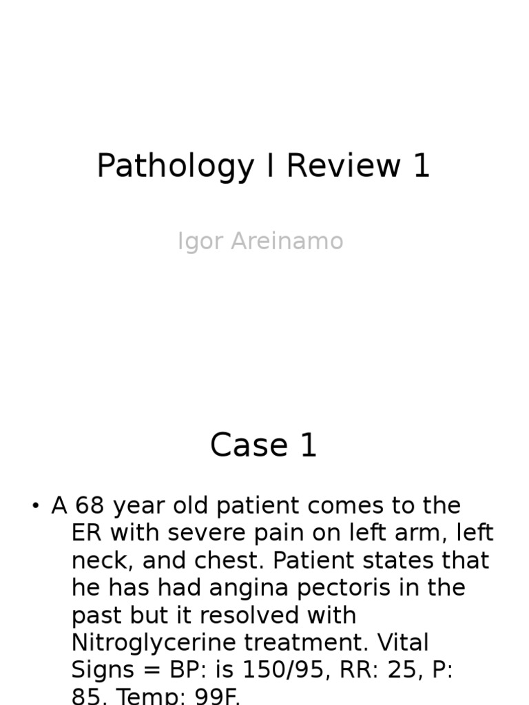 Pathology I Review 1 | PDF | Clinical Medicine | Medical Specialties