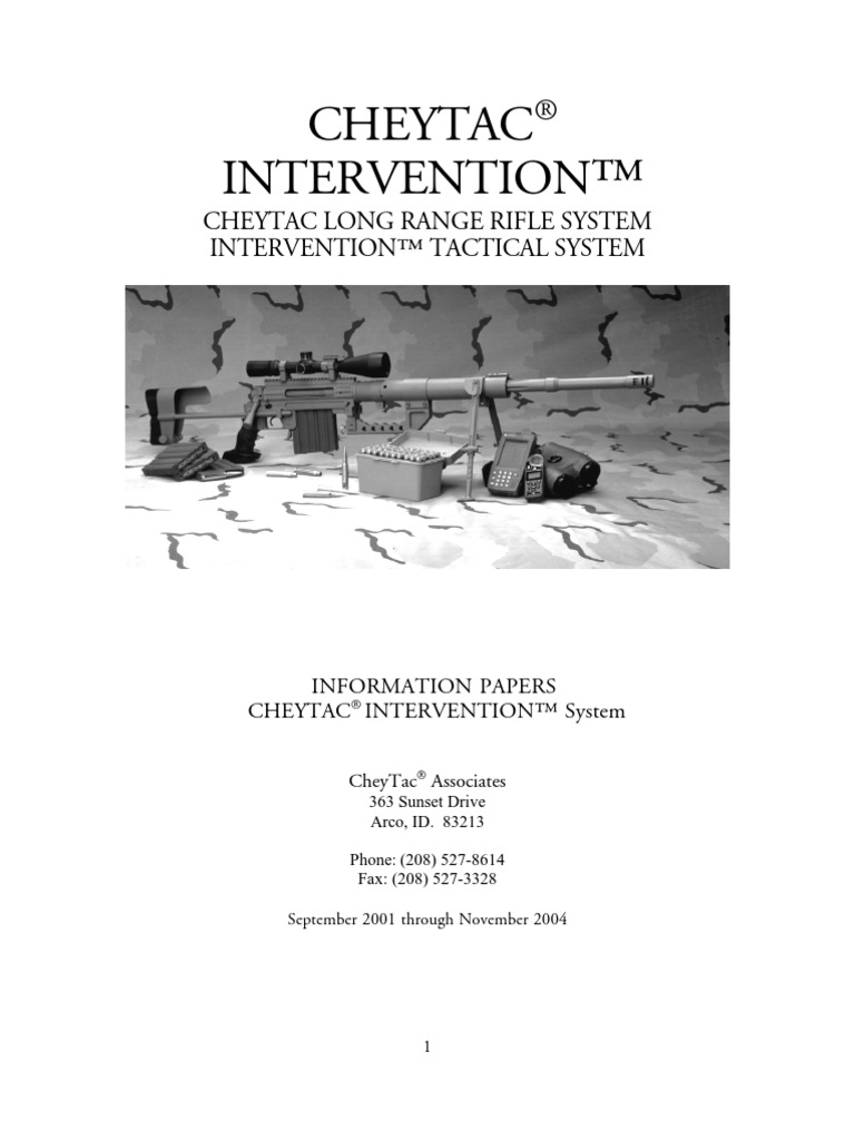 White Paper On The CheyTac M200 System | PDF | Drag (Physics) | Rifle