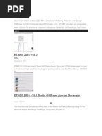 ETABS Software Installation Guide | PDF | Computers