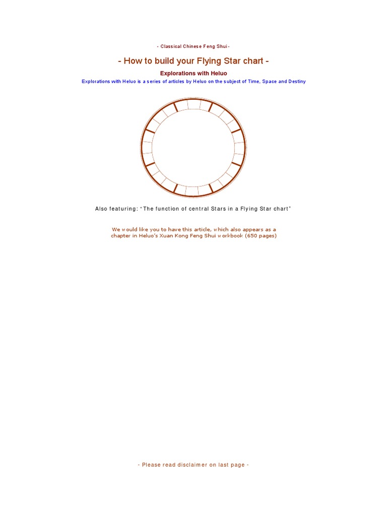 How To Build Your Flying Star Chart | PDF | Feng Shui | Compass