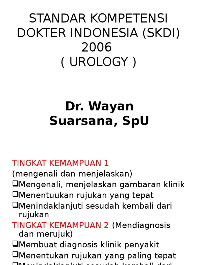 Standar Kompetensi Dokter Indonesia (Skdi) | PDF