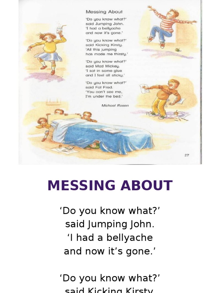 Year 6 Poem - Messing About | PDF