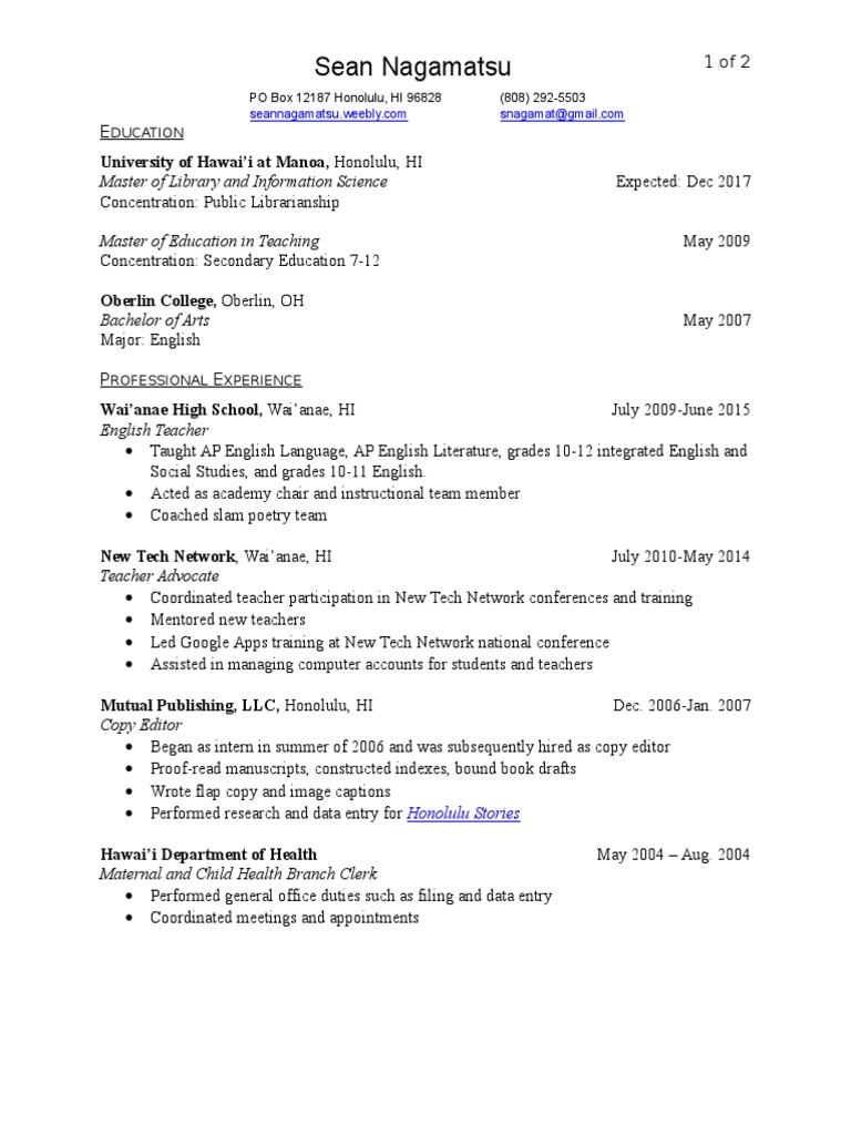 Nagamatsu CV Jan 2016 | PDF