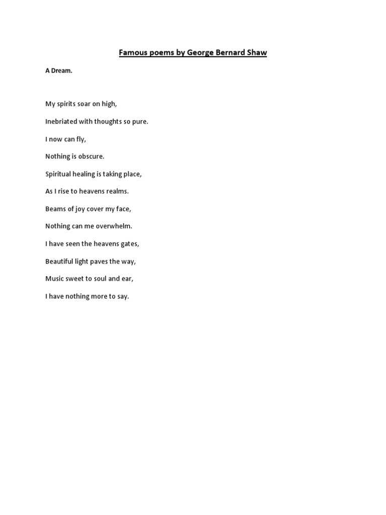 Shaw's Poems on Healing and Renewal | PDF | Heaven | Kitchen