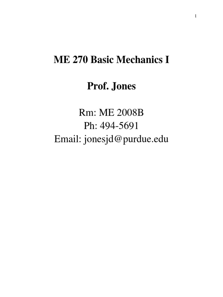 ME 270 Class Notes - Part 2 | PDF | Truss | Force