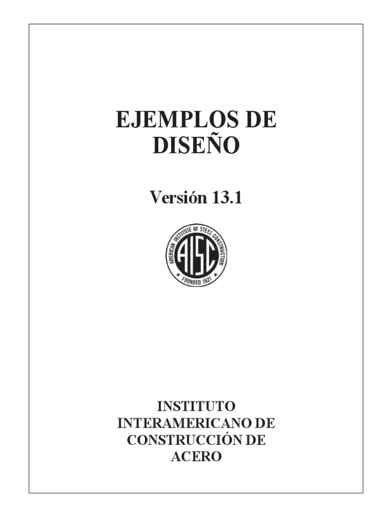 Indice AISC Design Examples V13 - 1.en - Es | PDF | Diseño | Ingeniería