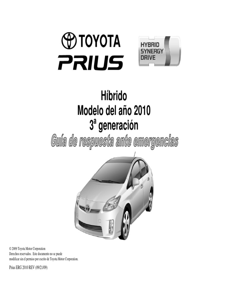 Hibrido Prius Modelo 2010 | PDF | Airbag | Energía solar
