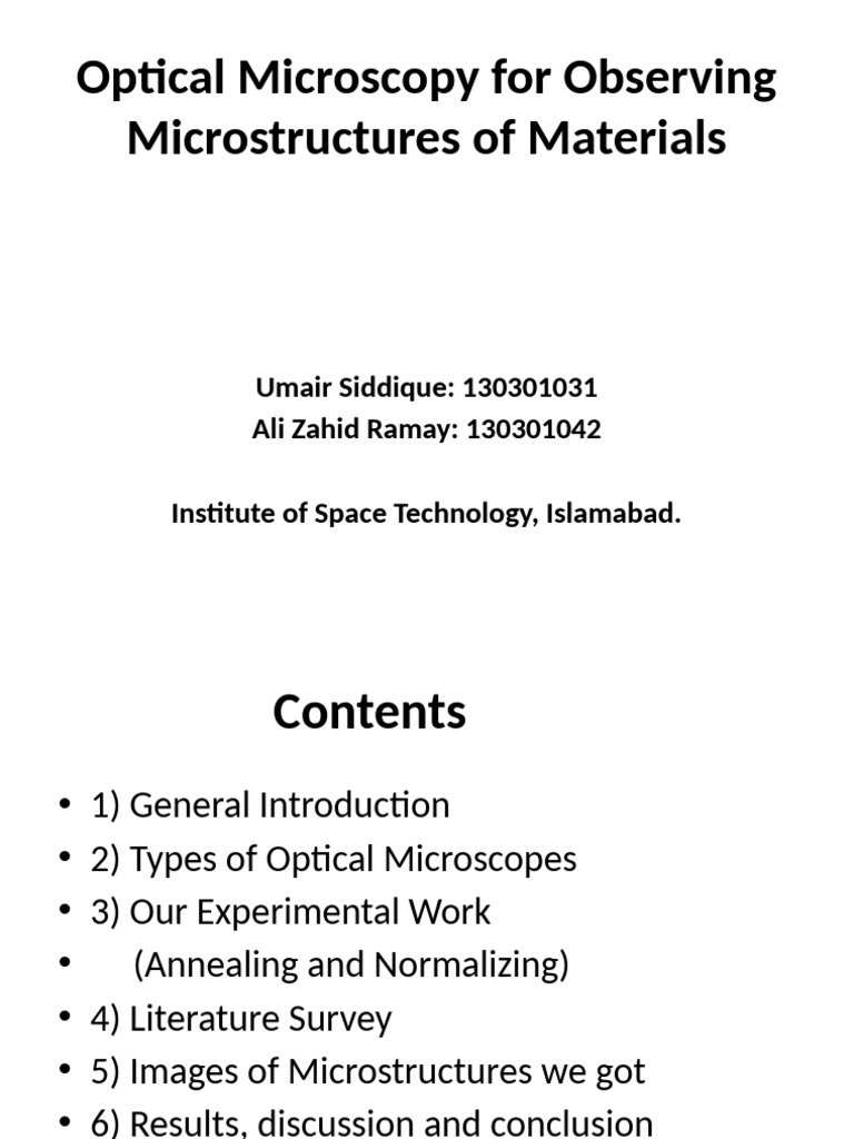 Optical Micros | PDF | Annealing (Metallurgy) | Microstructure