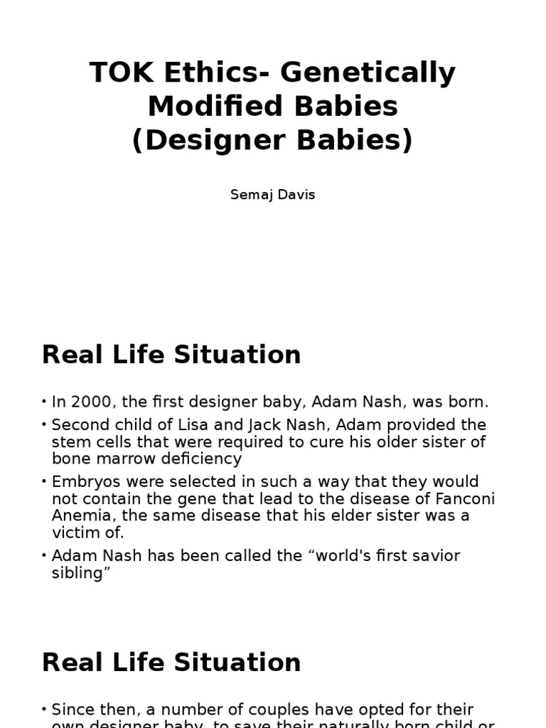 Ethics of Designer Babies Explained | PDF | Designer Baby | Psychology