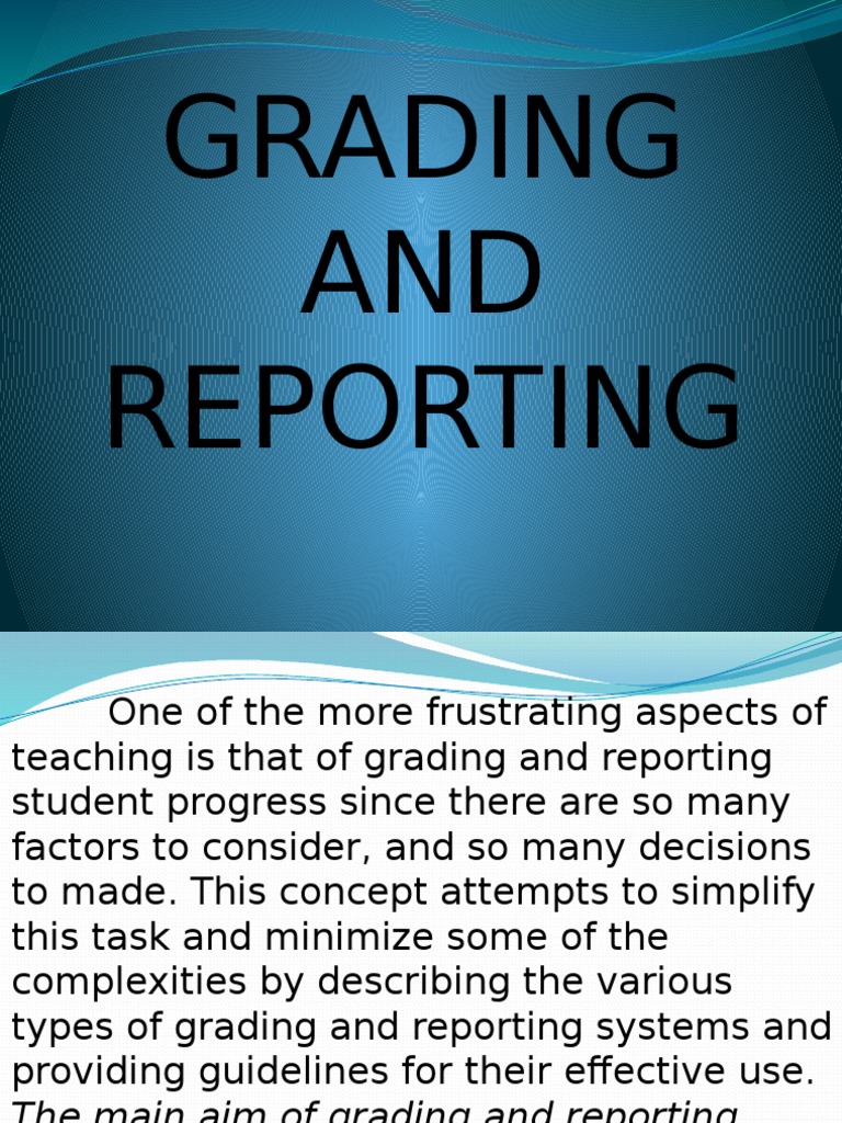 Grading and Reporting | PDF | Educational Assessment | Cognitive Science