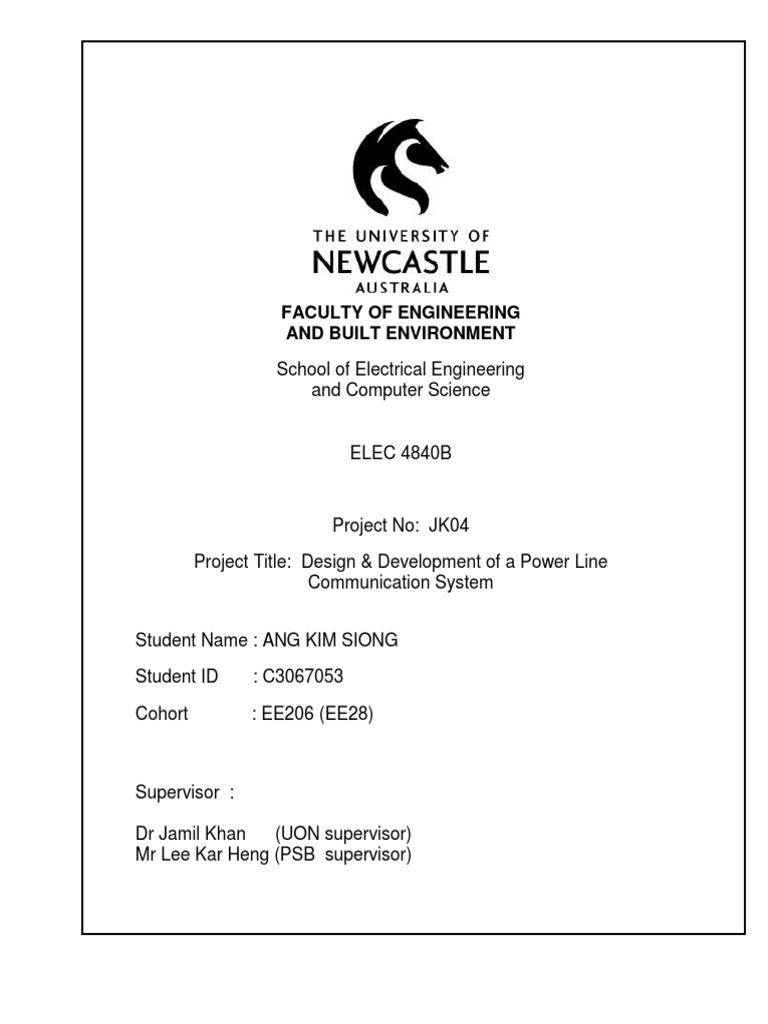 Design And Development Of A Power Line Communication System Kim Siong Pdf Modulation Modem