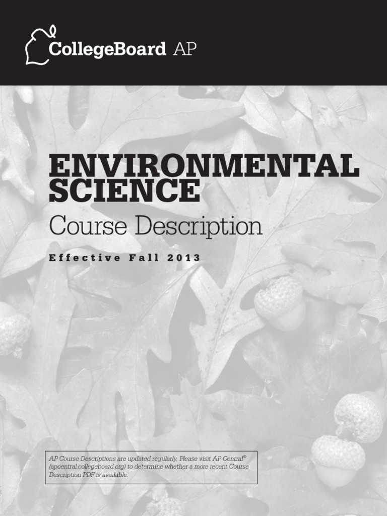AP Environmental Science Sample Exam | PDF | Advanced Placement ...