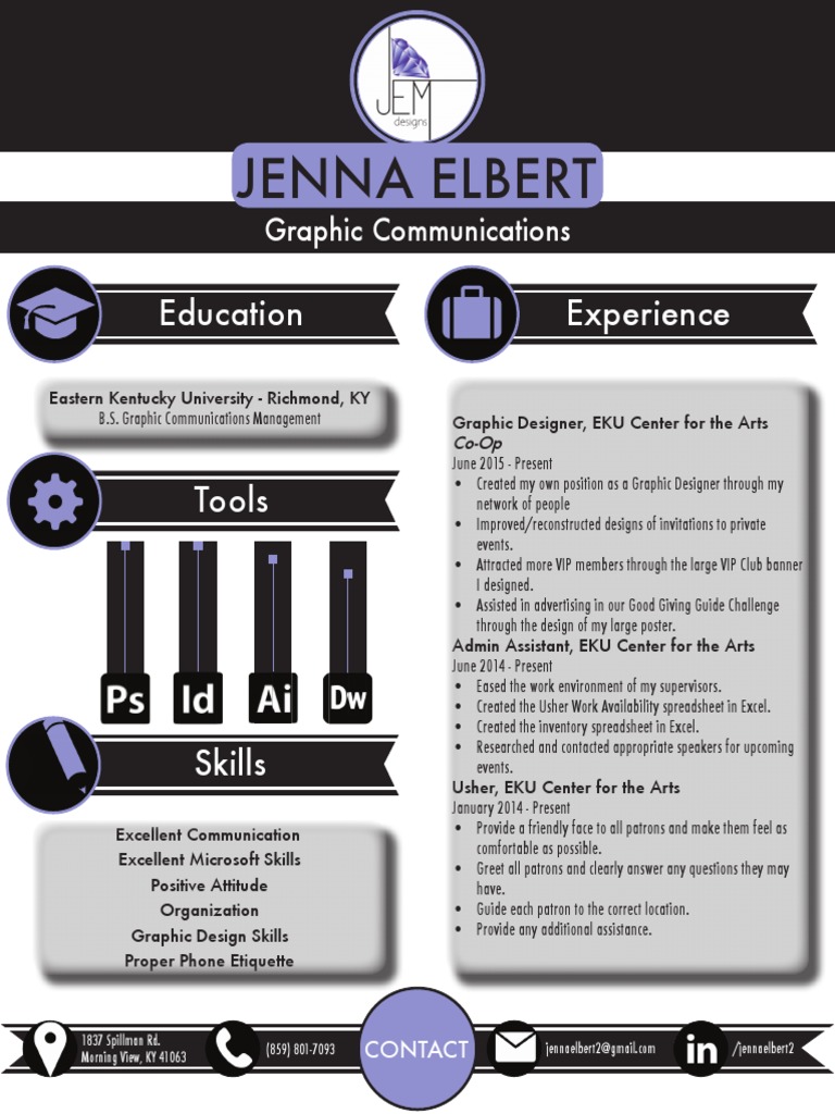 Jenna Elbert - Graphic Designer Profile | PDF | Career & Growth