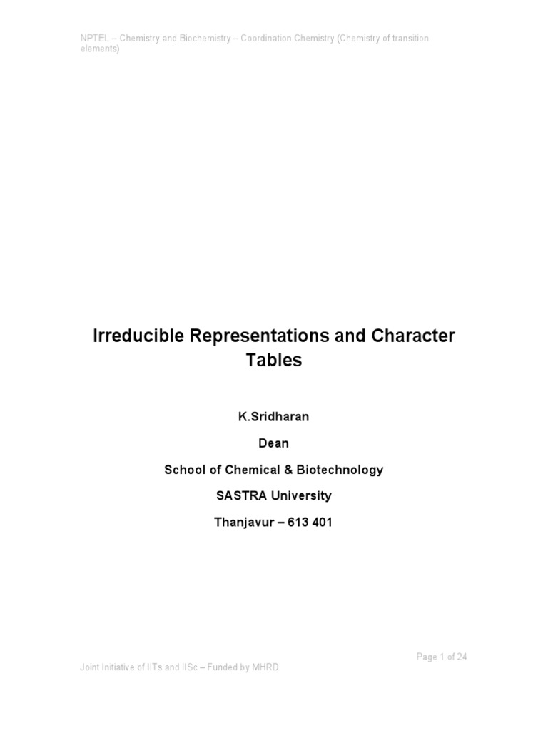 Group Theory Nptel | PDF | Cartesian Coordinate System | Physical Sciences