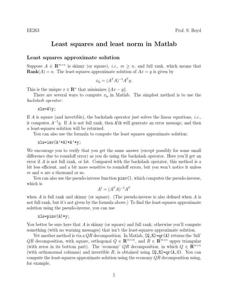 Ls LN Matlab | PDF | Mathematical Objects | Mathematical Concepts