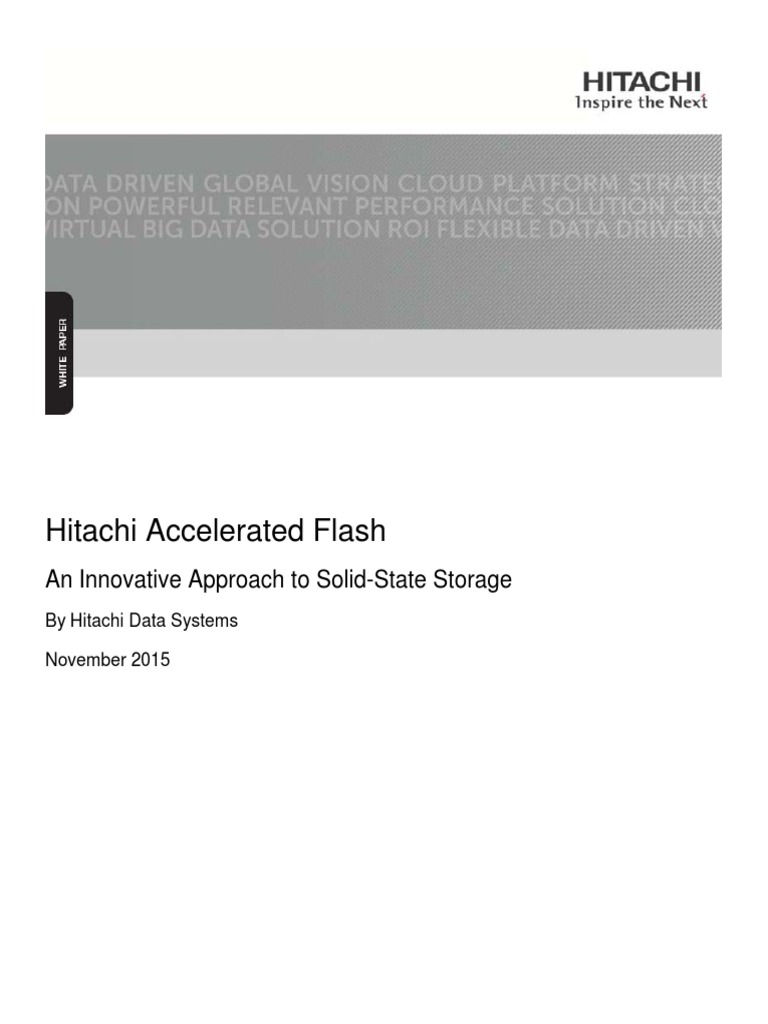 Hitachi White Paper Accelerated Flash Storage | PDF | Flash Memory | Solid State Drive