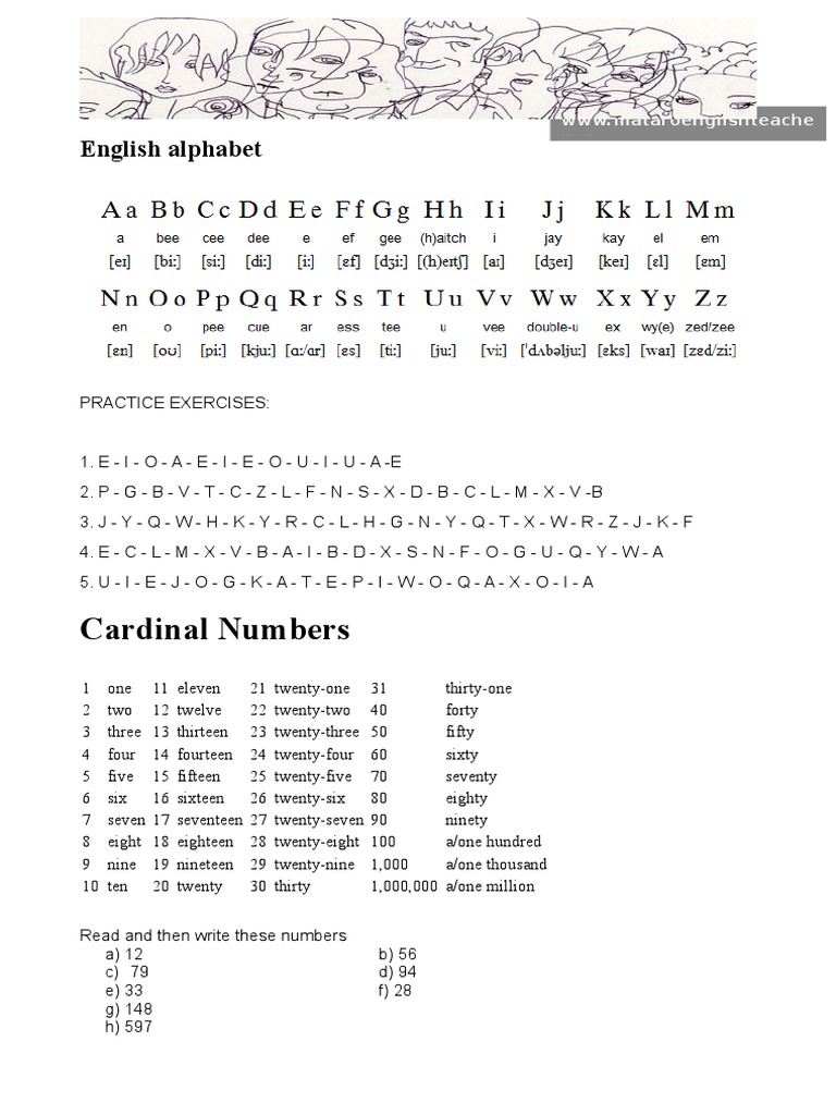 Cardinal Numbers: English Alphabet | PDF | Linguistic Typology | Semiotics