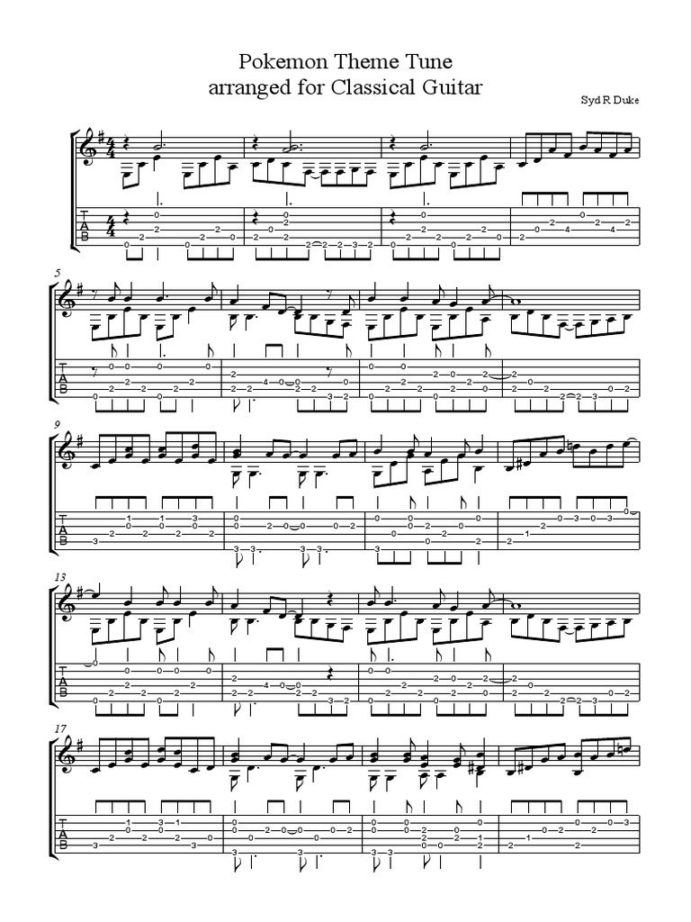 Pokemon For Guitar | PDF | Home & Garden
