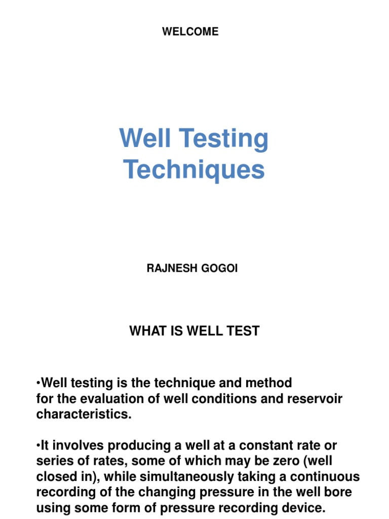 Well Test Setup | PDF