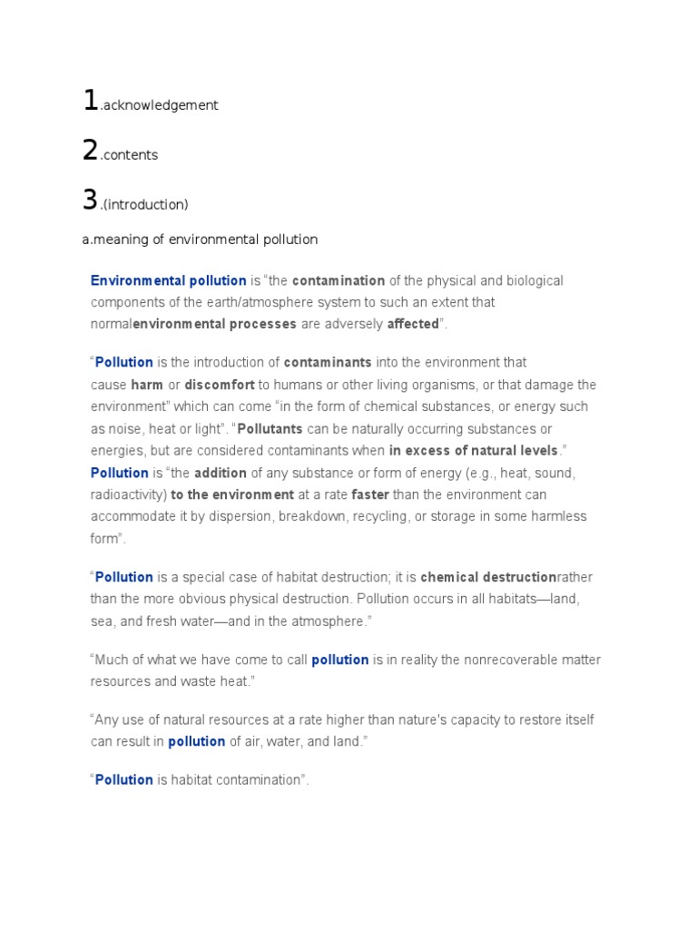 Evs Project Pdf Particulates Air Pollution