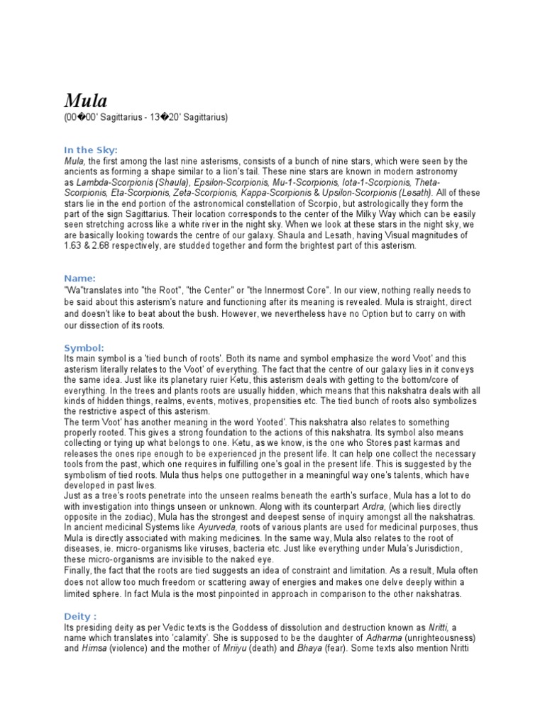 Socionix 19 Mula Nakshatara | PDF | Rama | Stars