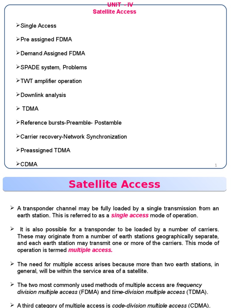 Demand Assigned Multiple Access in Satellites | PDF | Channel Access ...