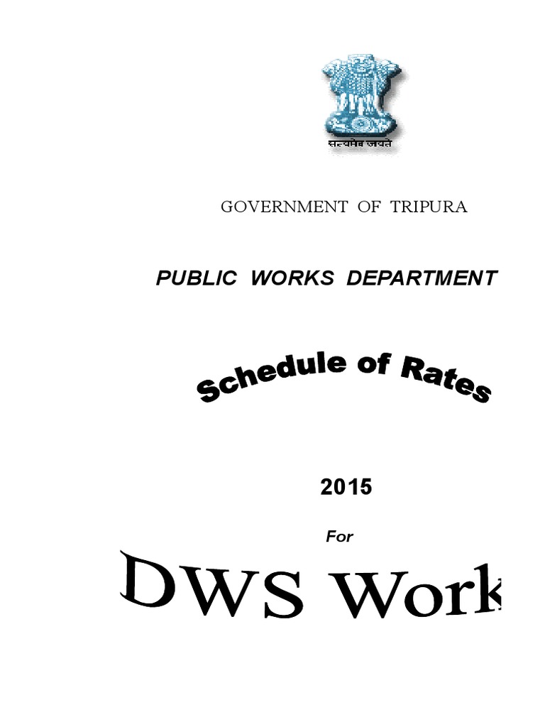 Sor 2015 PWD (DWS) Tripura | PDF | Tap (Valve) | Pump