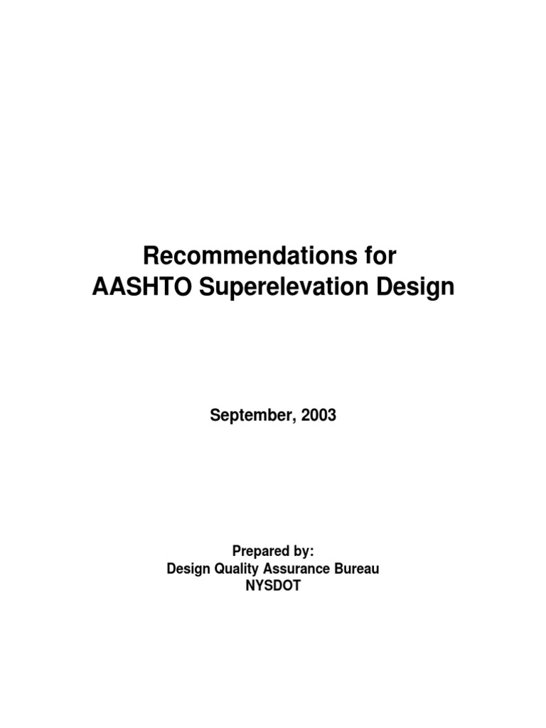 AASHTO Superelevation Design | PDF | Tire | Percentile