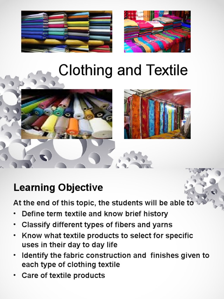Introduction to Clothing and Textiles | PDF | Textiles | Linens