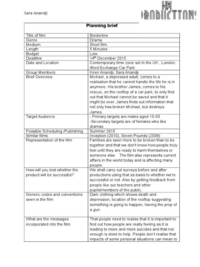 Planning Brief New | Download Free PDF | Behavioural Sciences | Psychology
