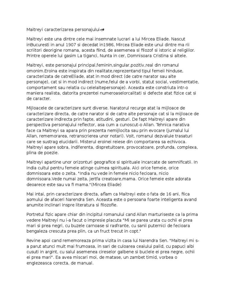 Maitrey Caracterizare | PDF