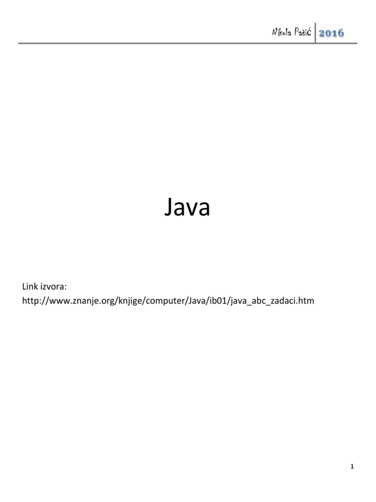 Java Skripta | PDF