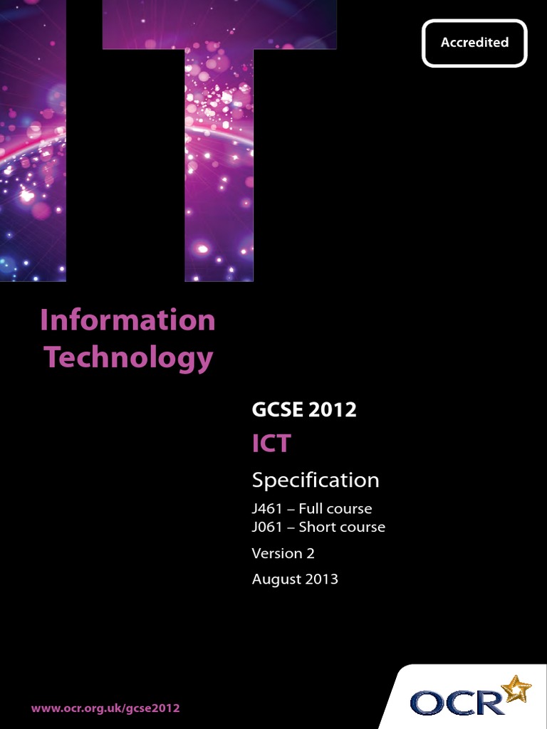 ICT OCR Specification | PDF | Educational Technology | Surveillance