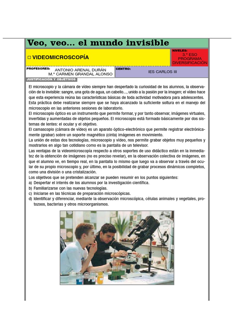 082 - 083veo, Veo... El Mundo Invisible | PDF | Microscopio | Imagen