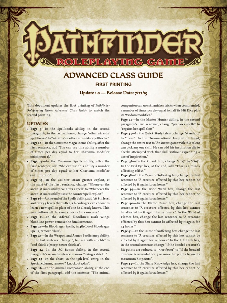 Pathfinder Errata-20150722 | PDF | Derivative Work | License