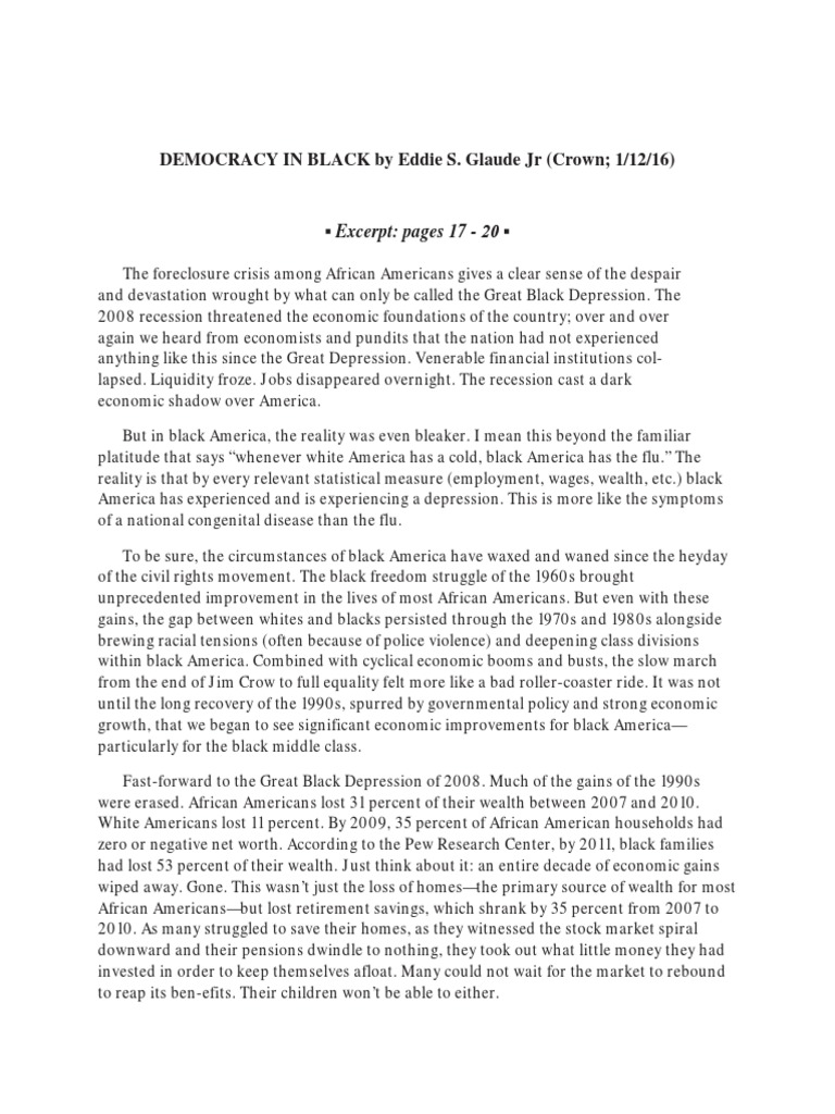 Great Black Depression Impact on Families | PDF | Unemployment | Social ...
